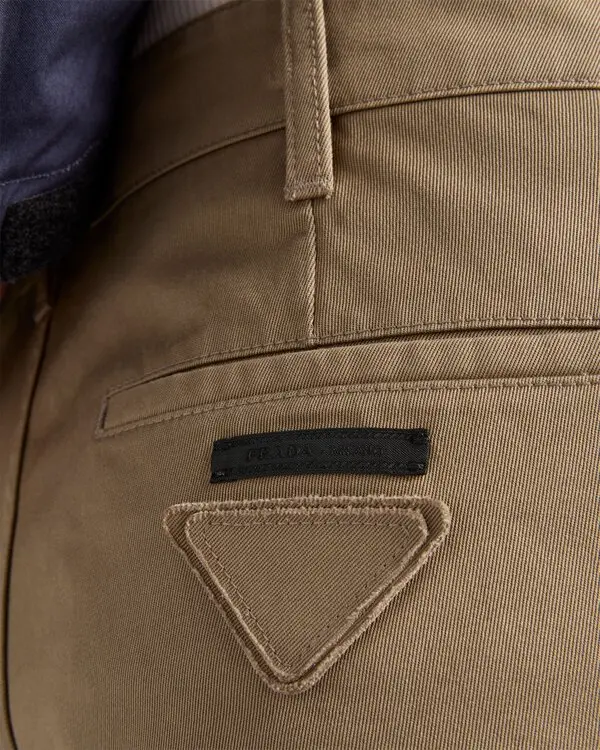 Prada Cotton Chino Pants - Clay Grey | Editorialist